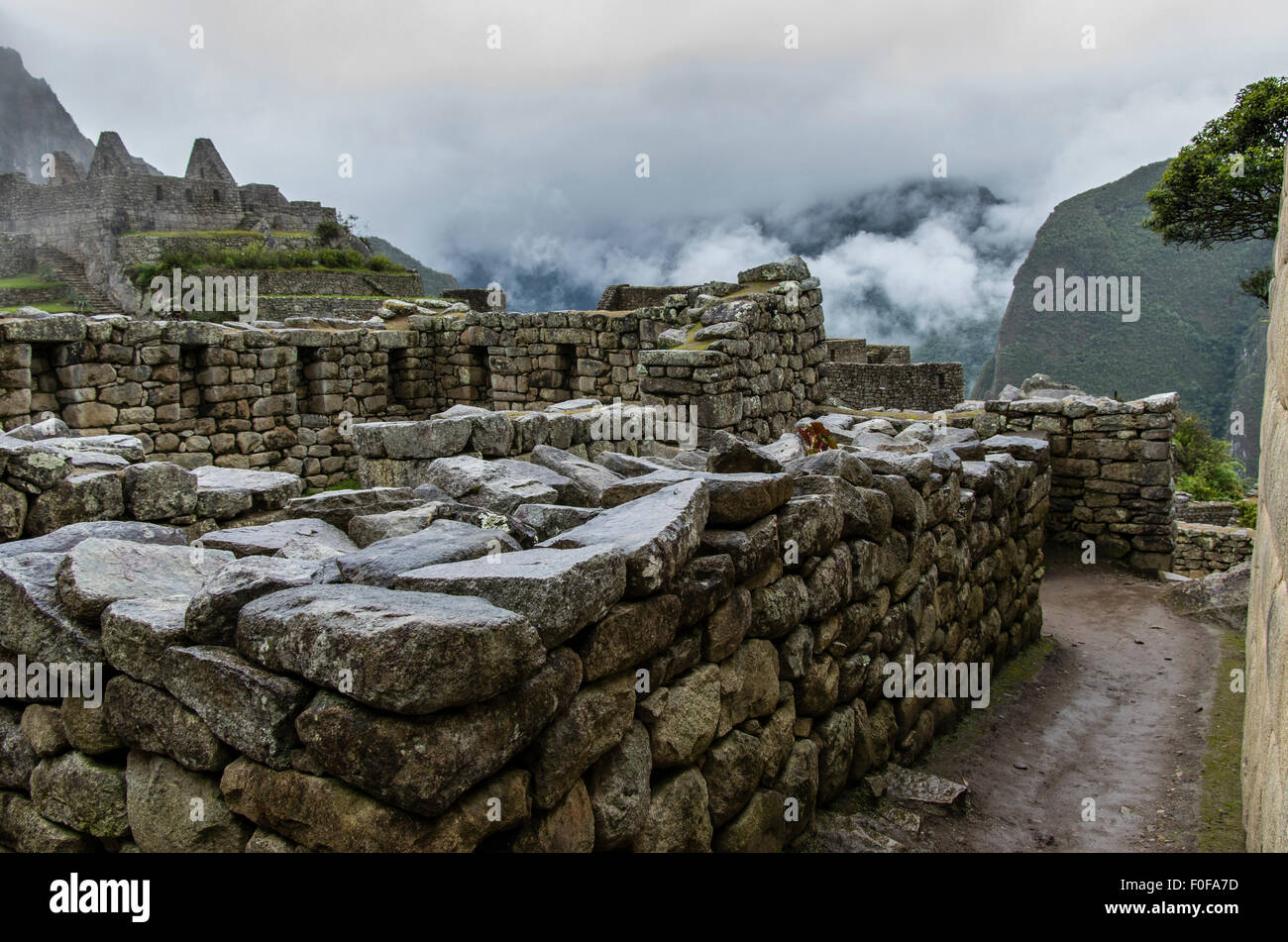 Archaeological site of Machu Picchu, Cusco, Peru.Hanan sector Stock ...