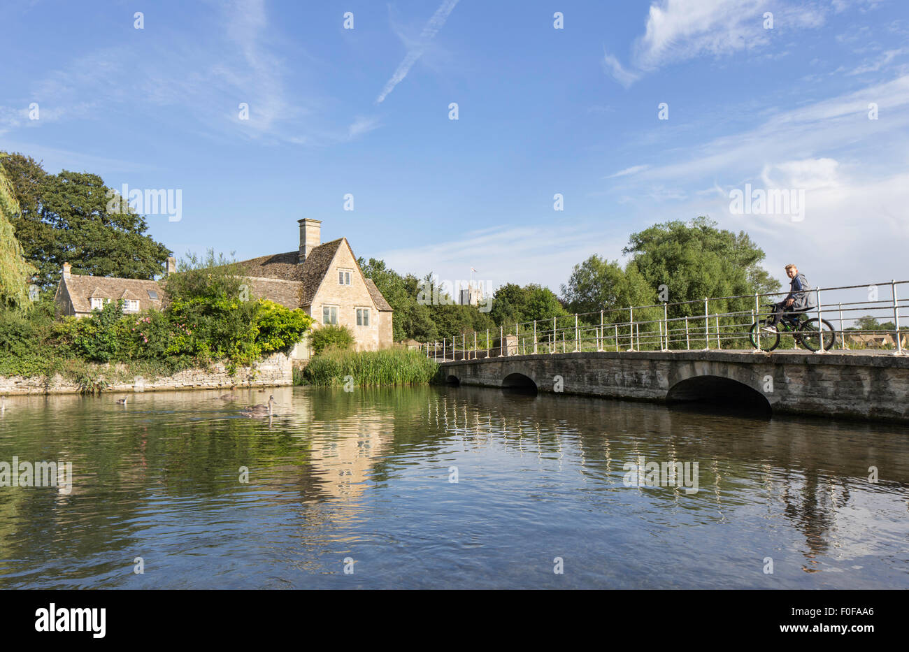 Fairford Mill on the River Coln, in the Cotswold market town of ...