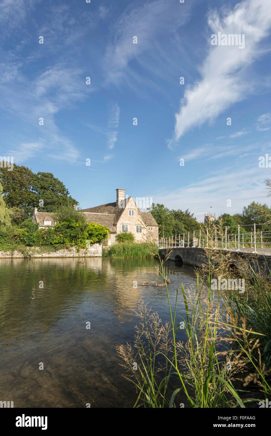 Fairford Mill on the River Coln, in the Cotswold market town of ...