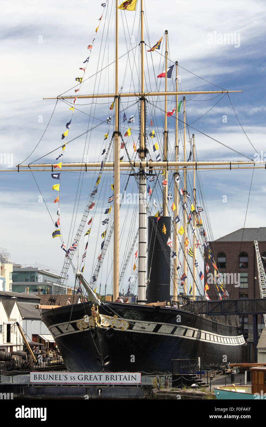 Brunel's SS Great Britain in Bristol floating harbour, Bristol, England ...