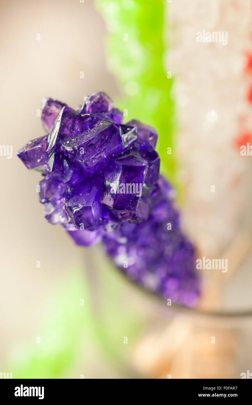 Sweet Sugary Multi Colored Rock Candy Ready to Eat Stock Photo - Alamy