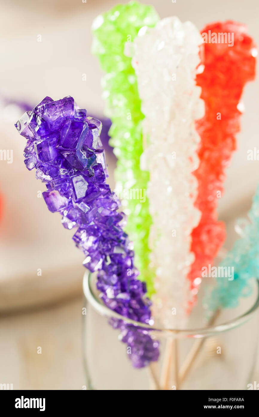 Sweet Sugary Multi Colored Rock Candy Ready to Eat Stock Photo - Alamy