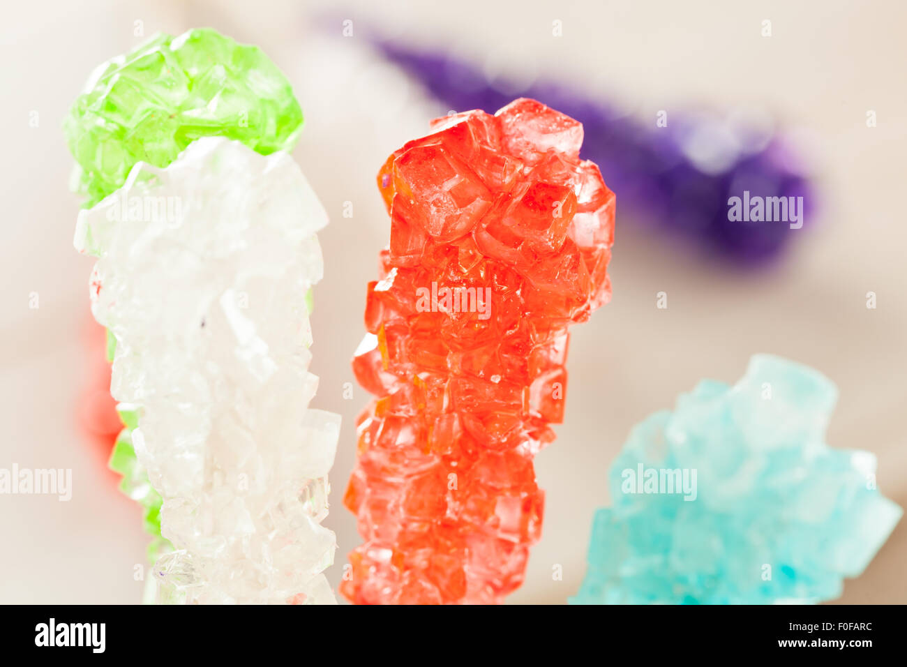 Sweet Sugary Multi Colored Rock Candy Ready to Eat Stock Photo - Alamy