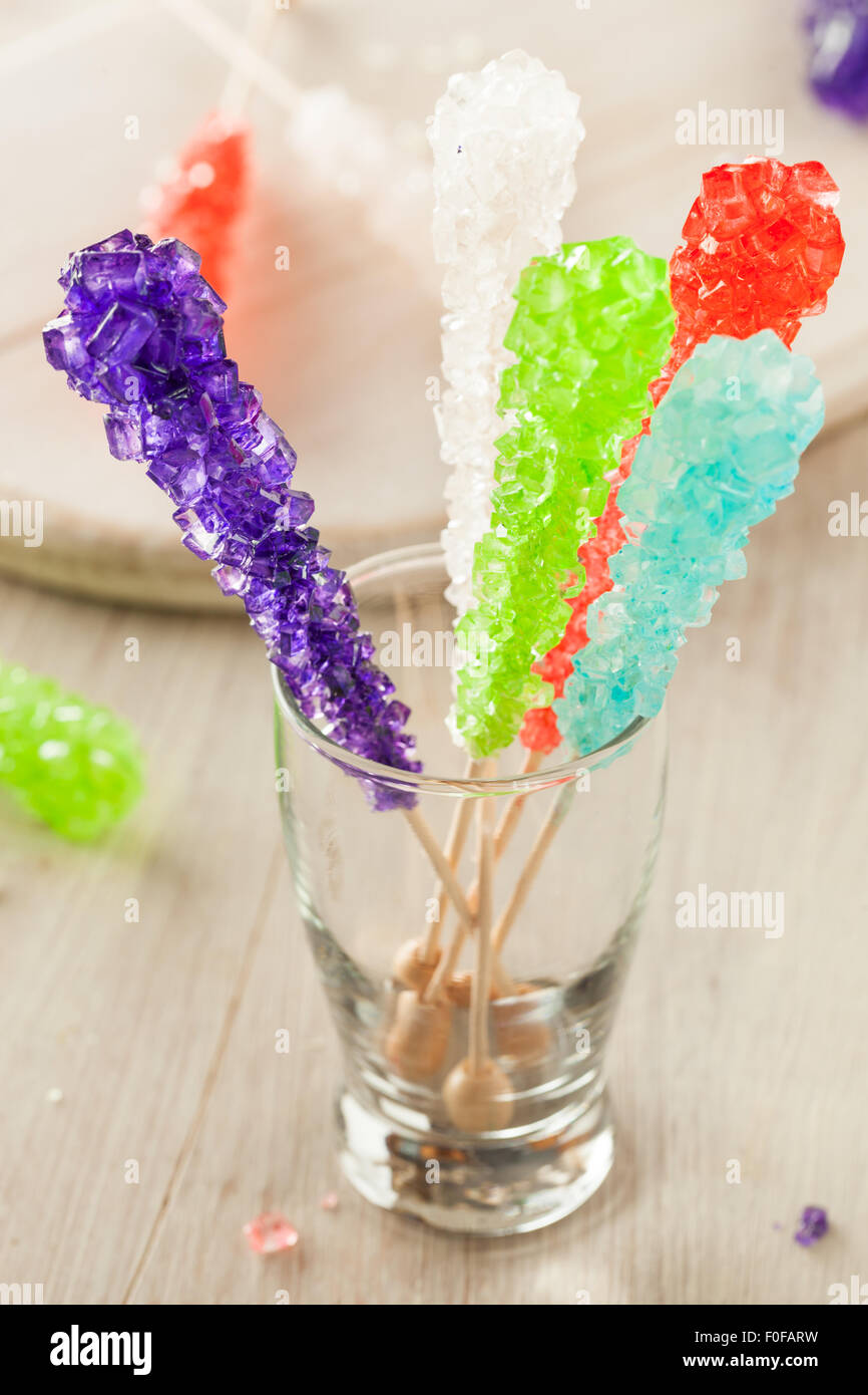 Sweet Sugary Multi Colored Rock Candy Ready to Eat Stock Photo - Alamy