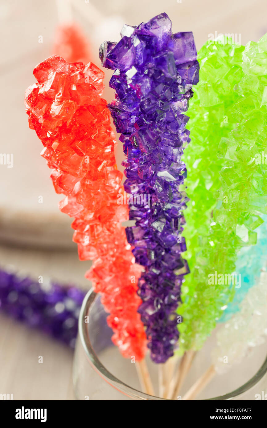 Sweet Sugary Multi Colored Rock Candy Ready to Eat Stock Photo - Alamy