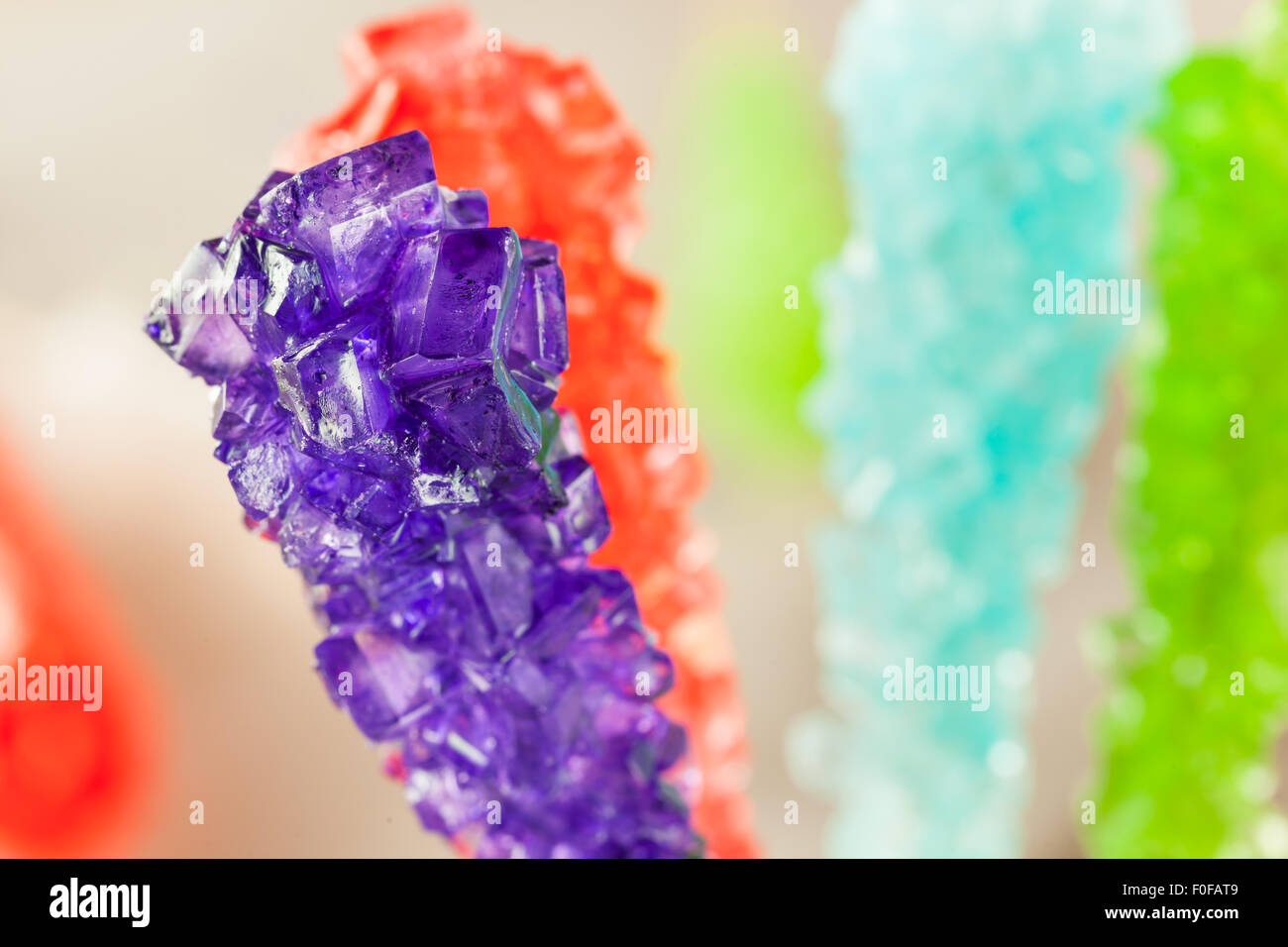 Sweet Sugary Multi Colored Rock Candy Ready to Eat Stock Photo - Alamy