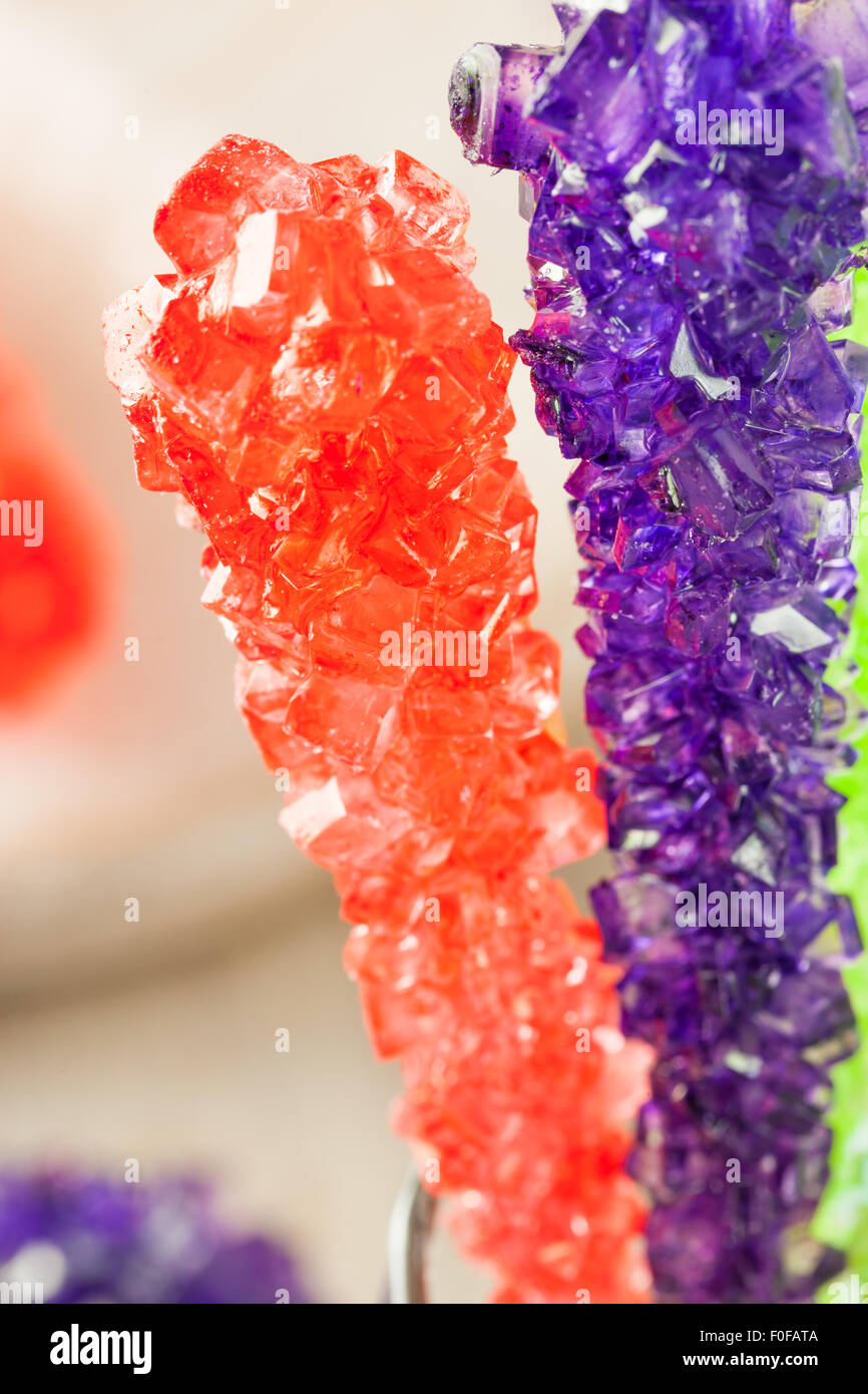 Sweet Sugary Multi Colored Rock Candy Ready to Eat Stock Photo - Alamy