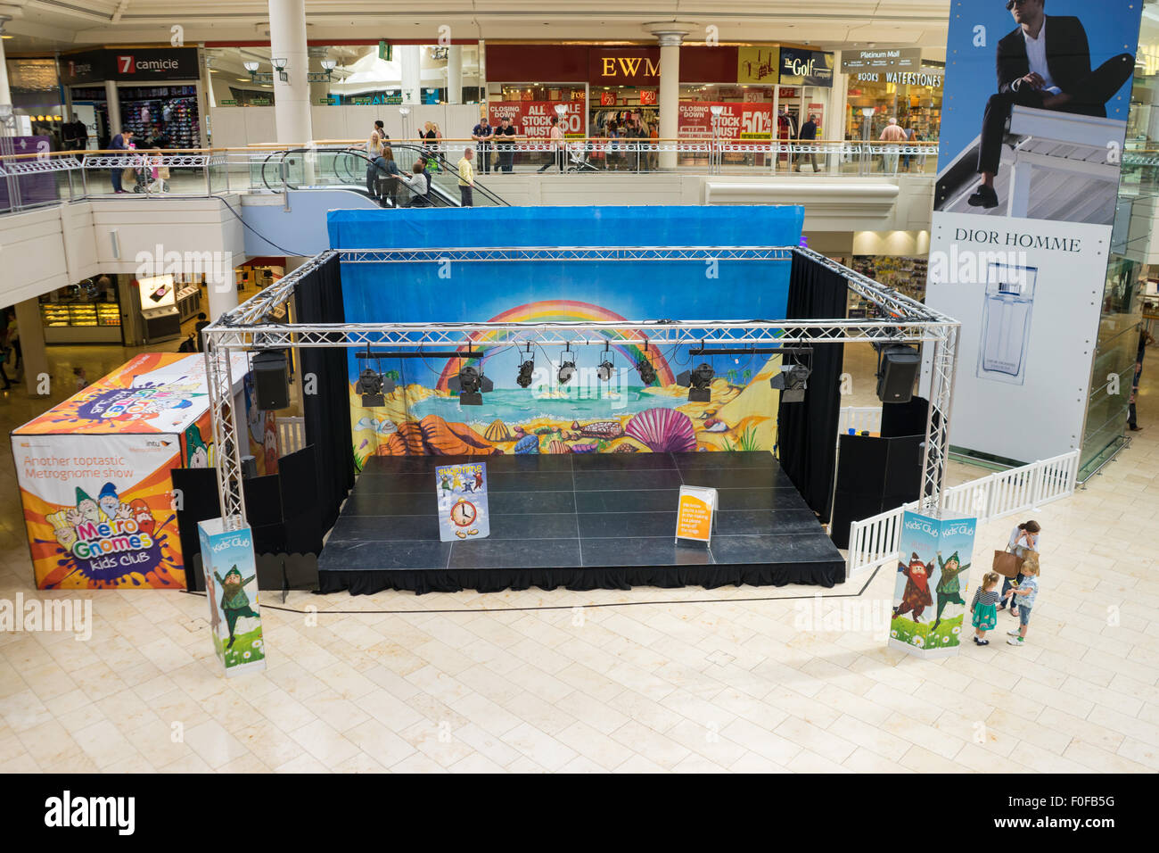 Performance stage in the centre of the Intu MetroCentre, Gateshead ...