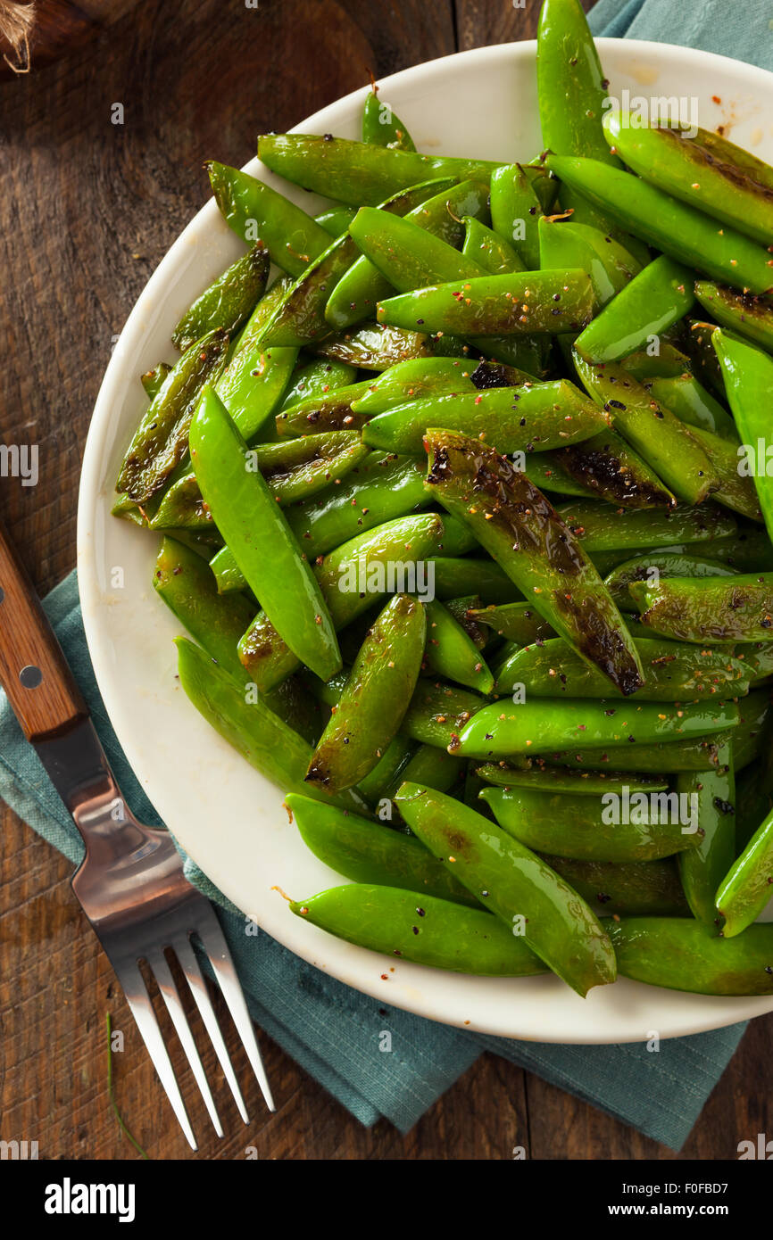 Homemade Sauteed Sugar Snap Peas Ready to Eat Stock Photo - Alamy
