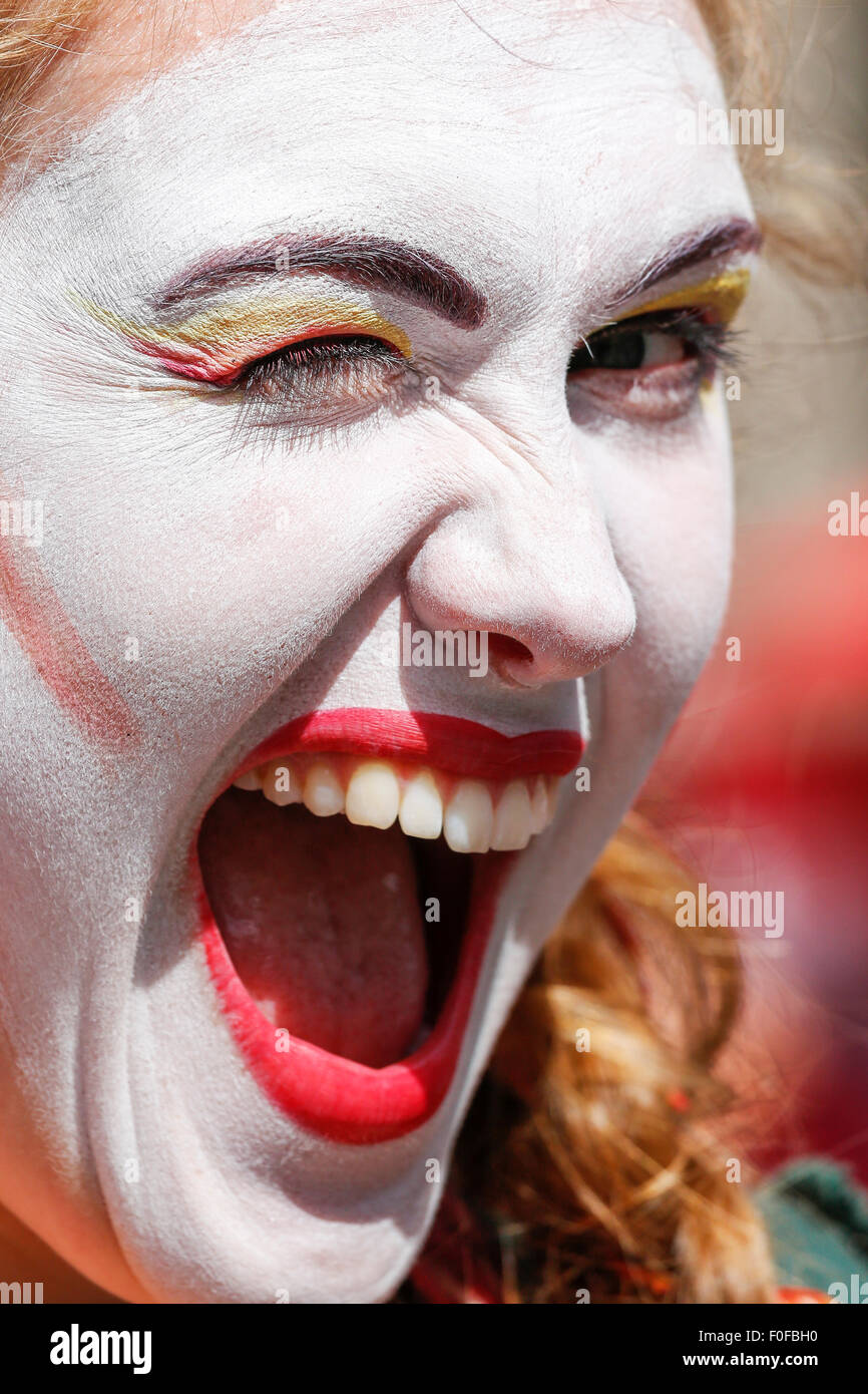 Woman winking close up hi-res stock photography and images - Alamy