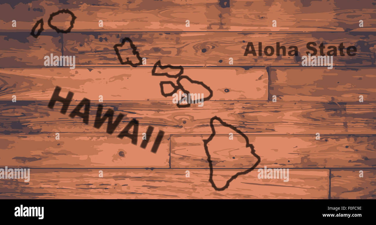 Map of hawaii state hi-res stock photography and images - Alamy