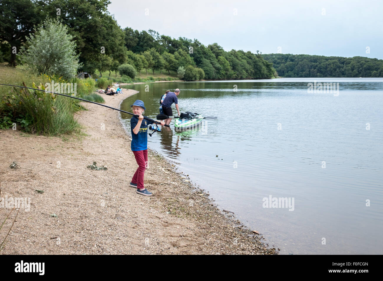 Kid fly fishing hi-res stock photography and images - Alamy