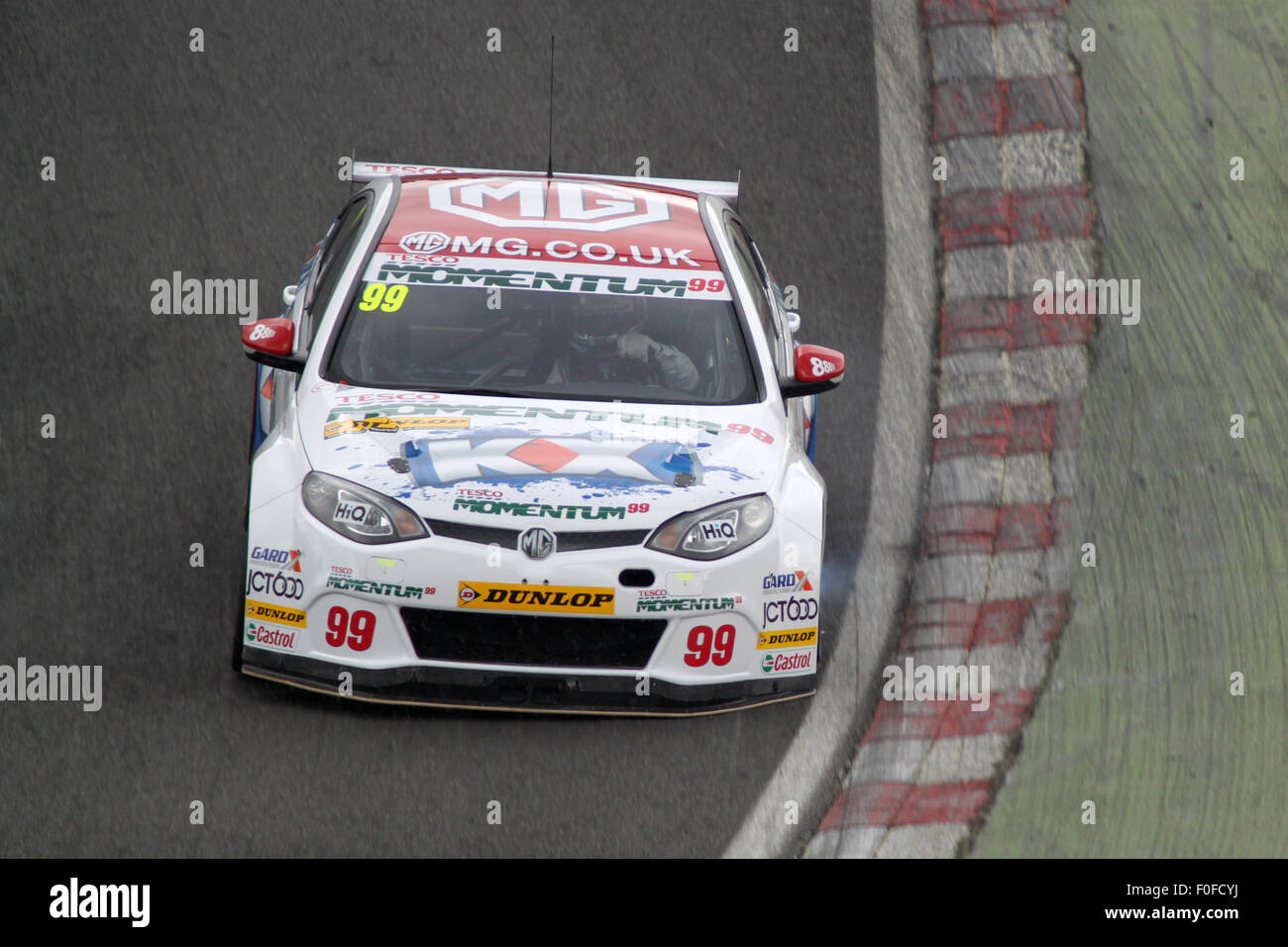 Jason Plato on the Brabham Straight in the MG Triple Eight Racing MG6 ...