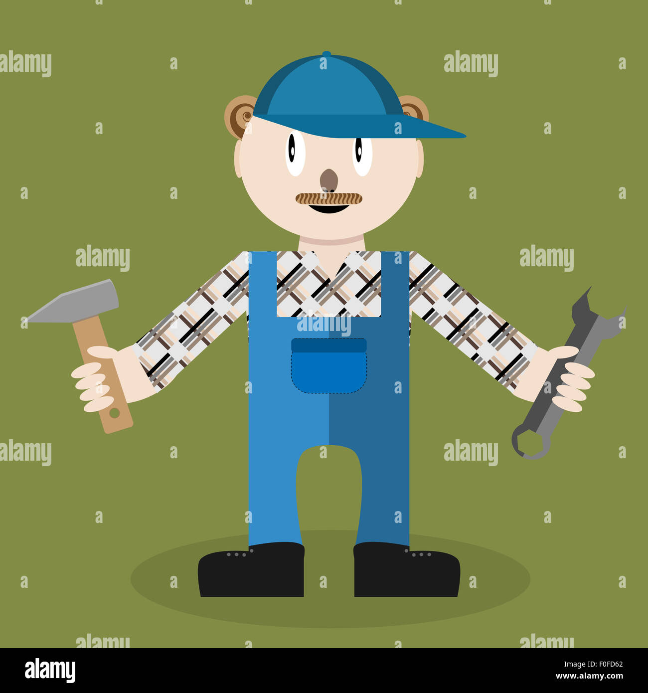 Repair worker cartoon hi-res stock photography and images - Alamy