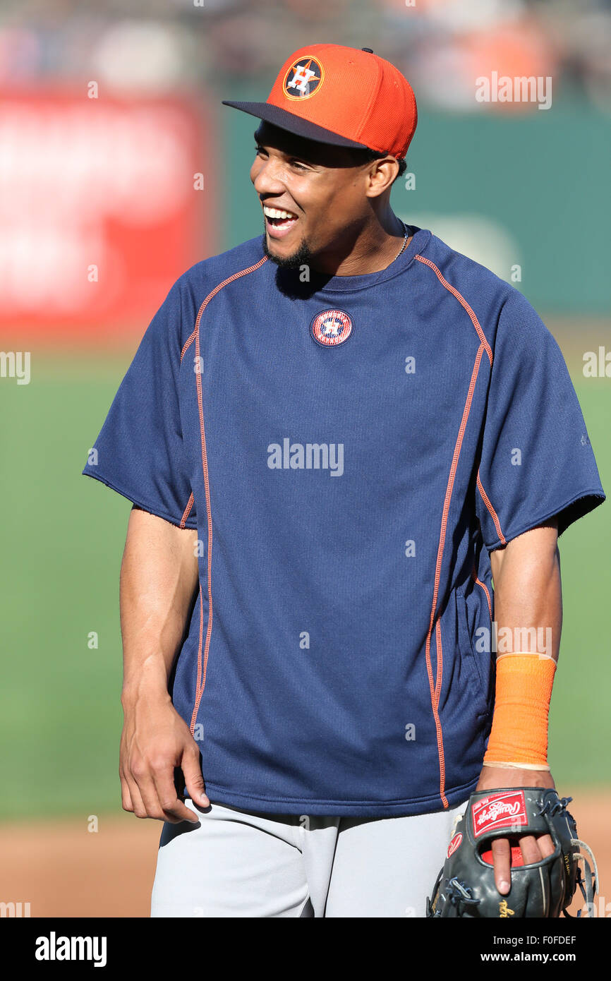 Carlos Gomez of the Houston Astros during an MLB baseball game between ...