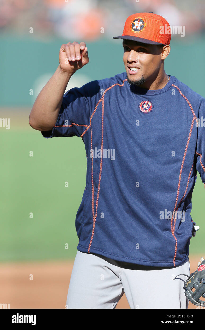 Carlos Gomez of the Houston Astros during an MLB baseball game between ...