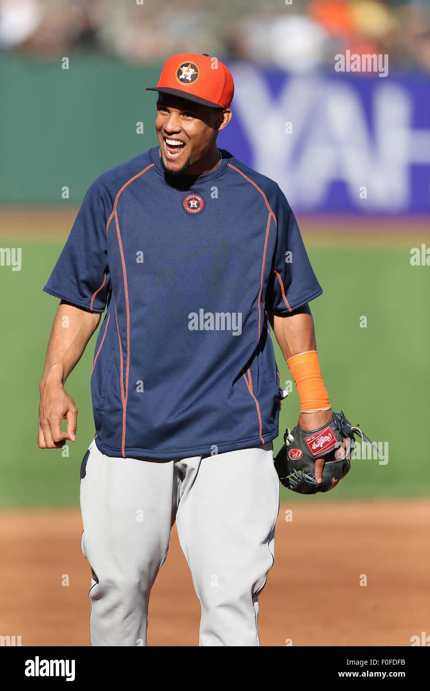 Carlos Gomez of the Houston Astros during an MLB baseball game between ...