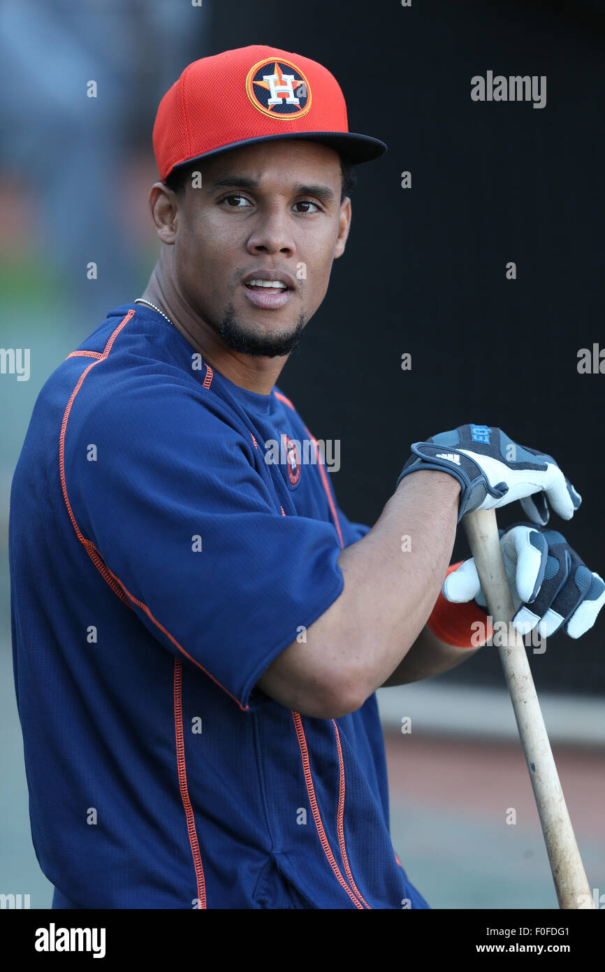 Carlos Gomez of the Houston Astros during an MLB baseball game between ...