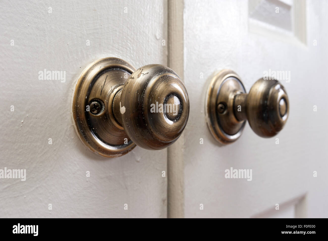 Classic door knob close up Stock Photo - Alamy
