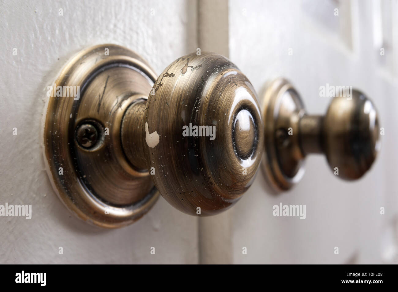 Classic door knob close up Stock Photo - Alamy