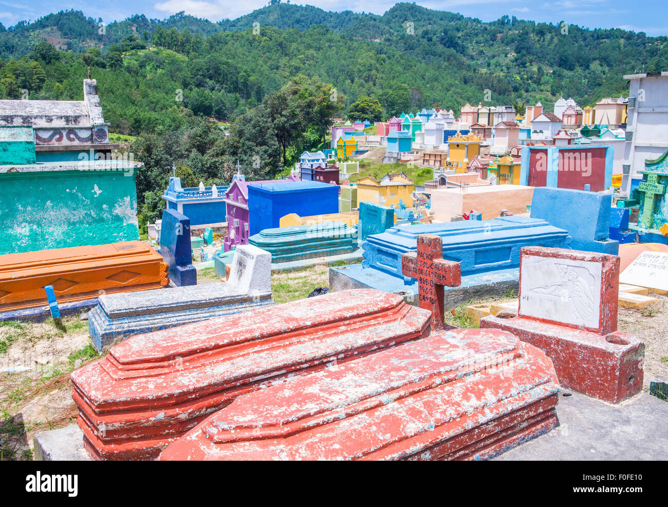 Colorful Cemetery in Chichicastenango , Guatemala Stock Photo - Alamy