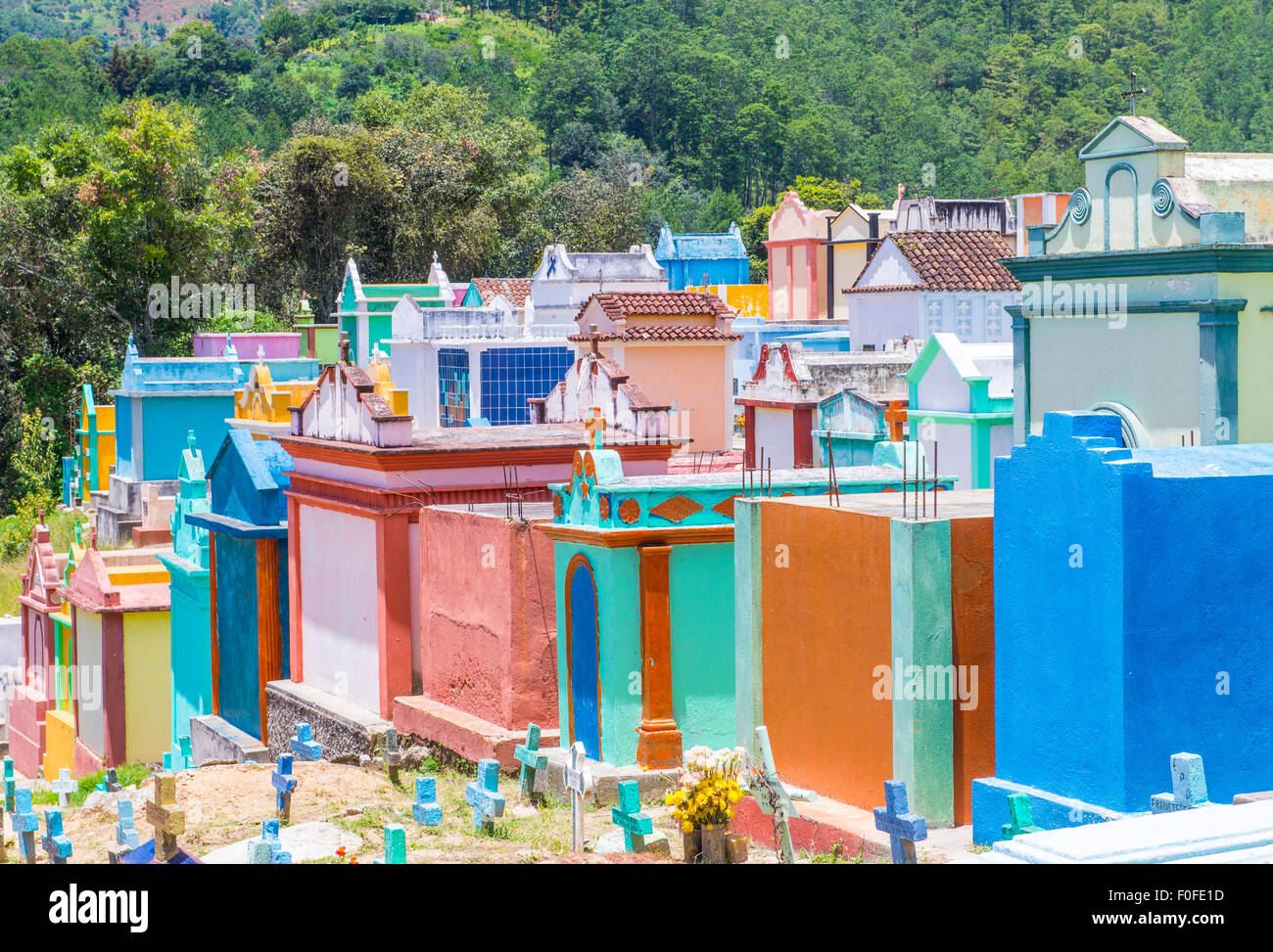 Colorful Cemetery in Chichicastenango , Guatemala Stock Photo - Alamy