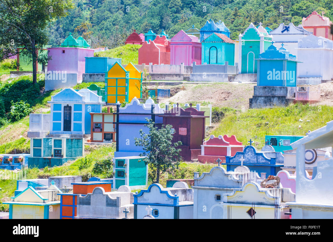 Colorful Cemetery in Chichicastenango , Guatemala Stock Photo - Alamy