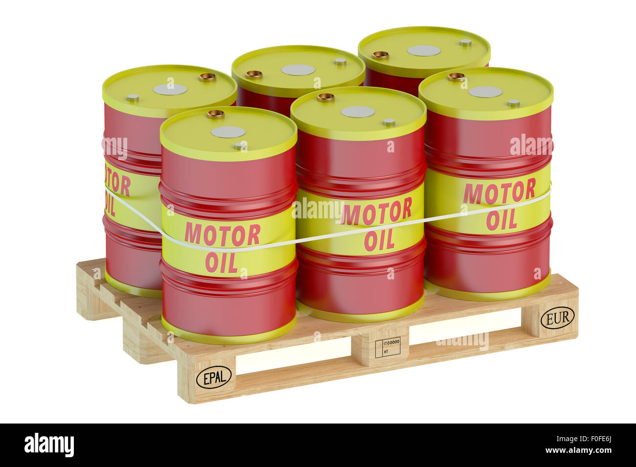 Motor oil barrels isolated on white background Stock Photo - Alamy