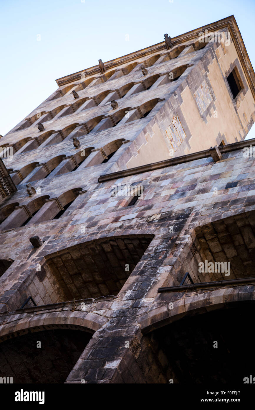 Palau Reial Major at Placa del Rei in Barcelona Stock Photo - Alamy