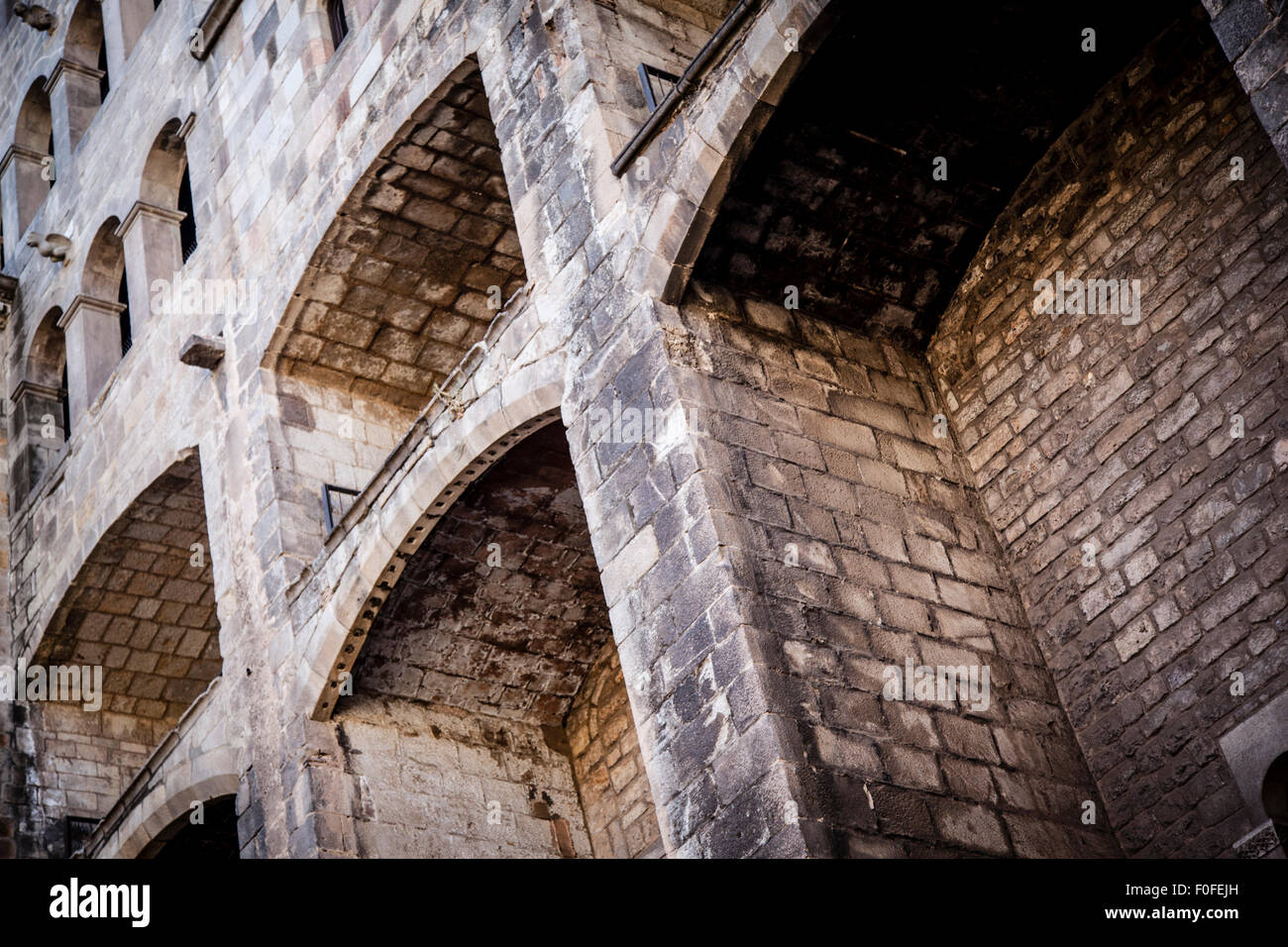 Palau Reial Major at Placa del Rei in Barcelona Stock Photo - Alamy