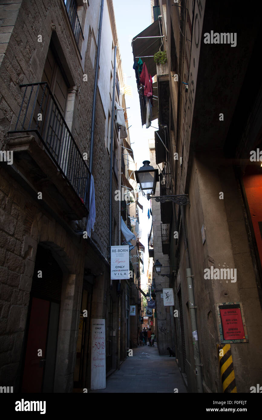 Street in El Born, Barcelona, Spain Stock Photo - Alamy