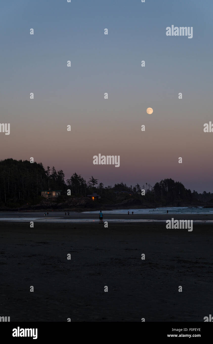 Moonrise over vancouver hi-res stock photography and images - Alamy
