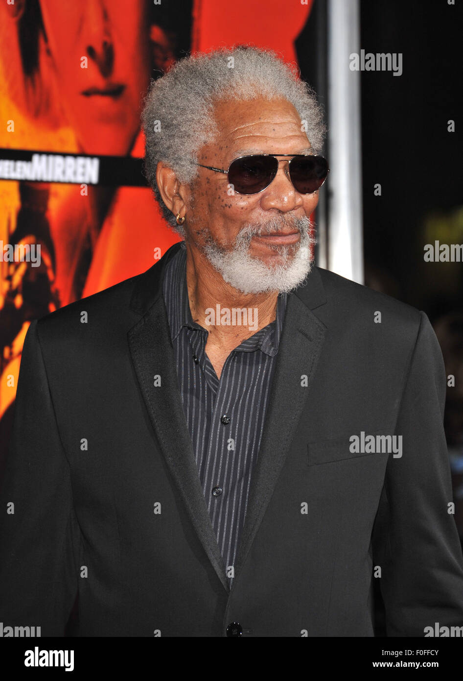 LOS ANGELES, CA - OCTOBER 11, 2010: Morgan Freeman at the premiere of ...