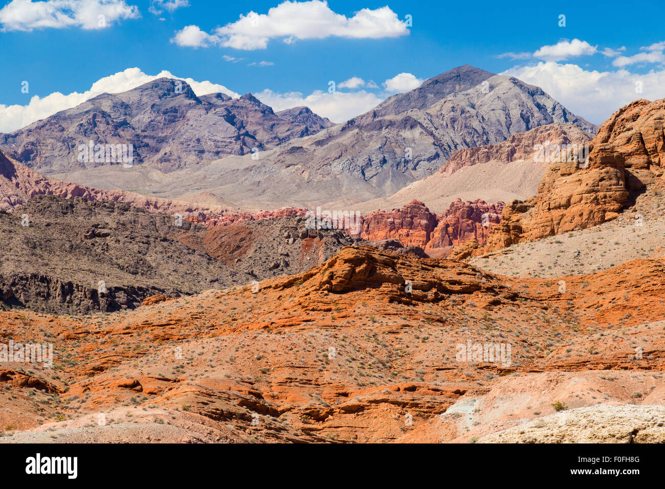 Red Rock Landscape, Valley of Fire State Park, Nevada, USA Stock Photo ...