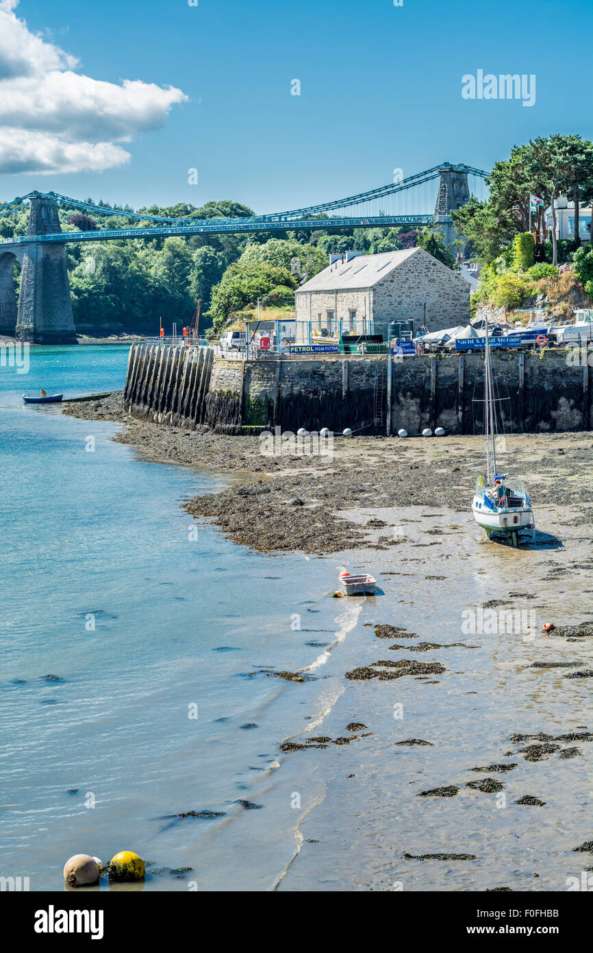 View of the Menai Bridge , Anglesey, North Wales, UK taken on the 8th ...