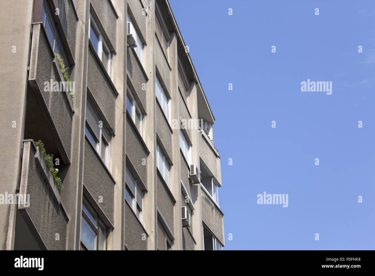 Old-fashioned building from 70s Stock Photo - Alamy