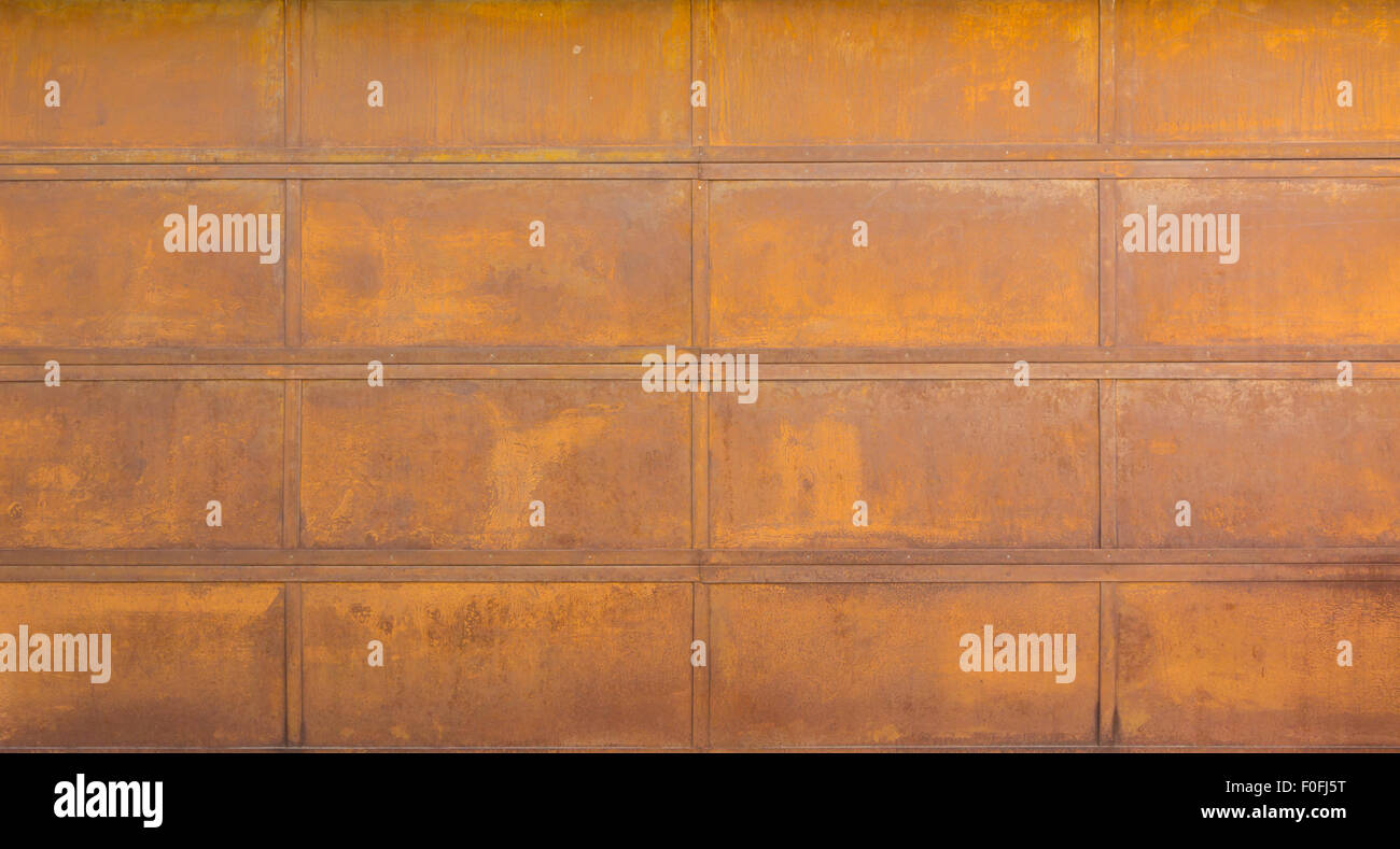 A rusted steel background with rectangle pattern Stock Photo - Alamy