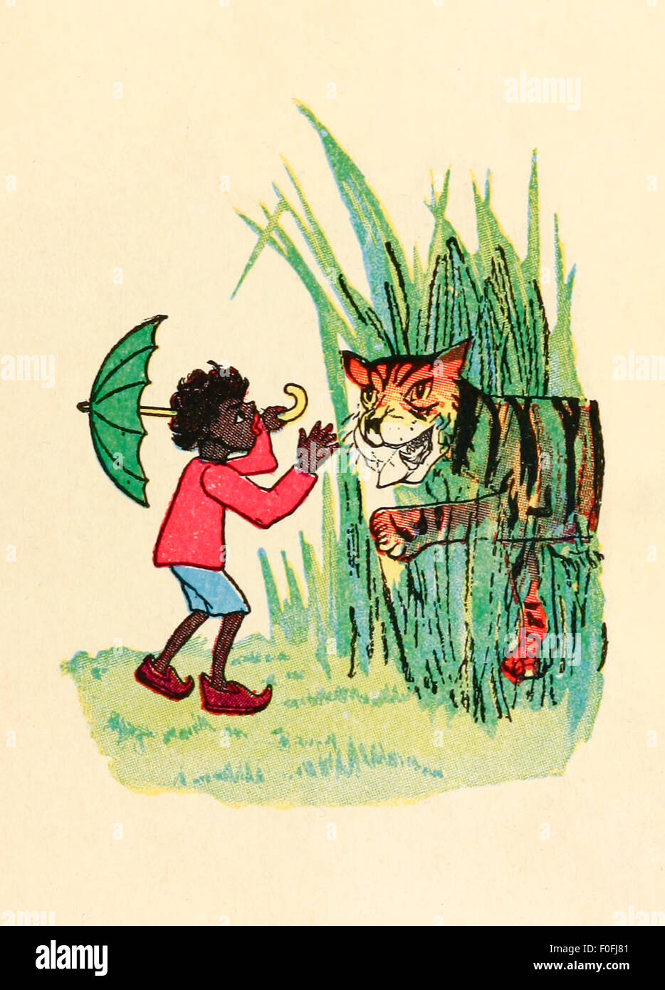 Little Black Sambo meets the Tiger who wants to eat him! Image from ...