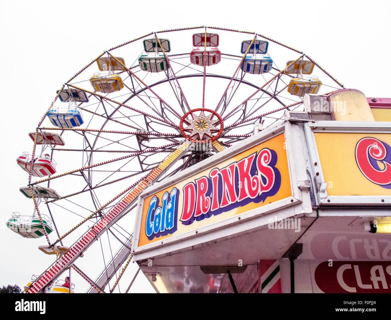 Carnival midway rides and food Stock Photo - Alamy
