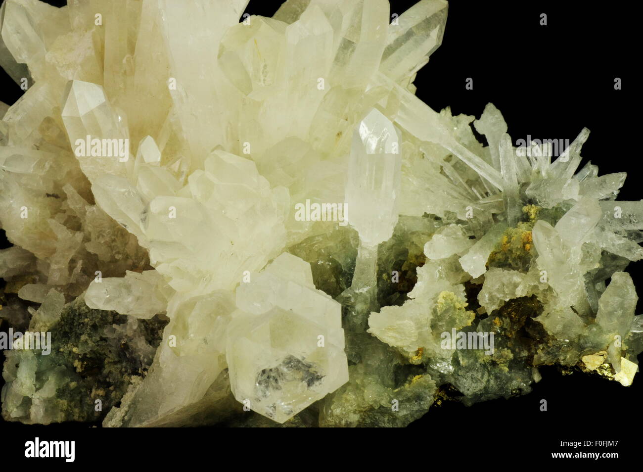 Quartz crystals. Origin: Hu Nan Shangbao Mine, China Stock Photo - Alamy
