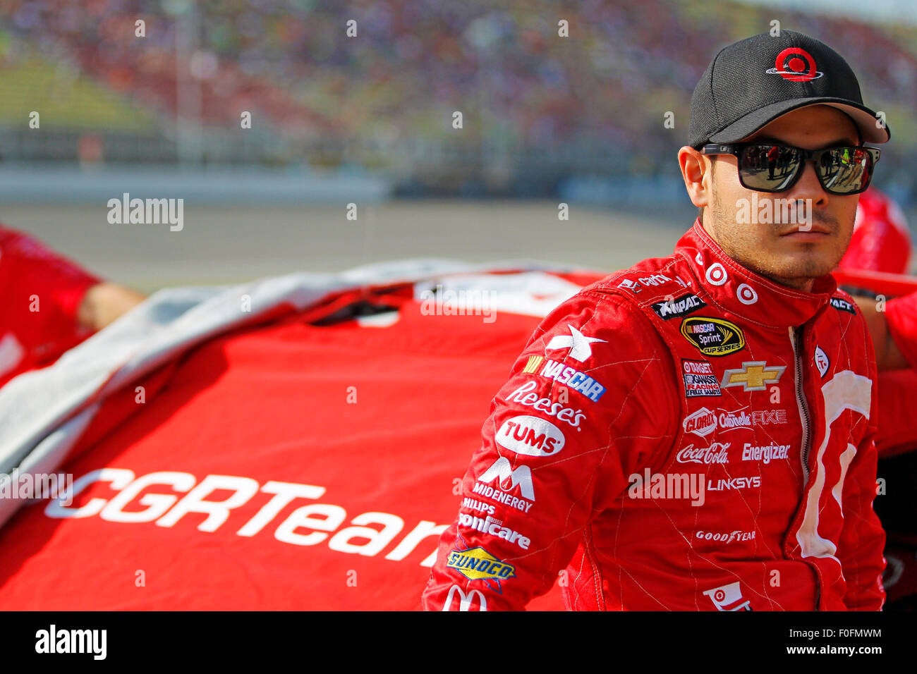 Brooklyn, MI, USA. 14th Aug, 2015. Brooklyn, MI - Aug 14, 2015: Kyle ...