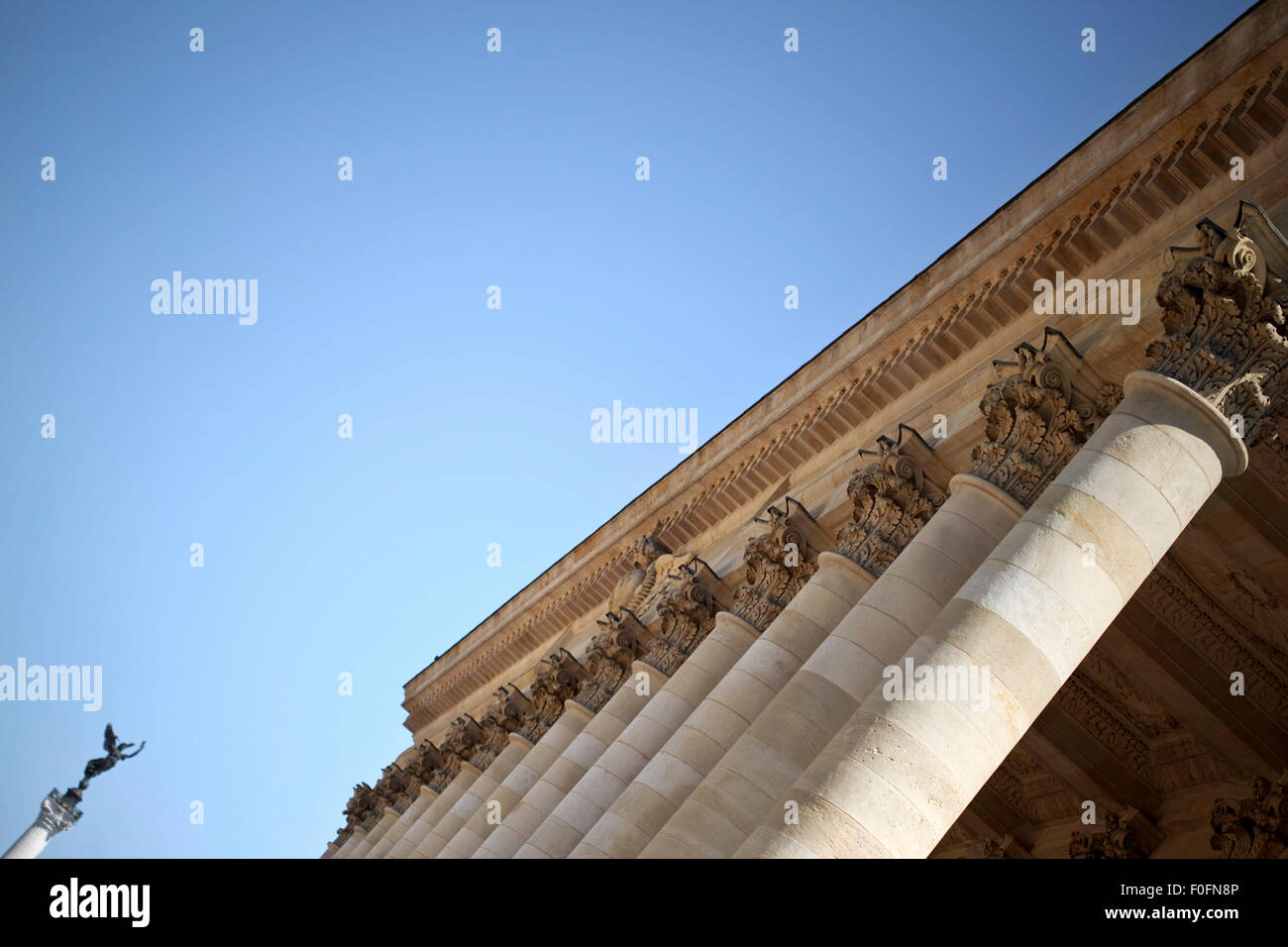 Facade of Bordeaux Opera in France, monument on background Stock Photo ...