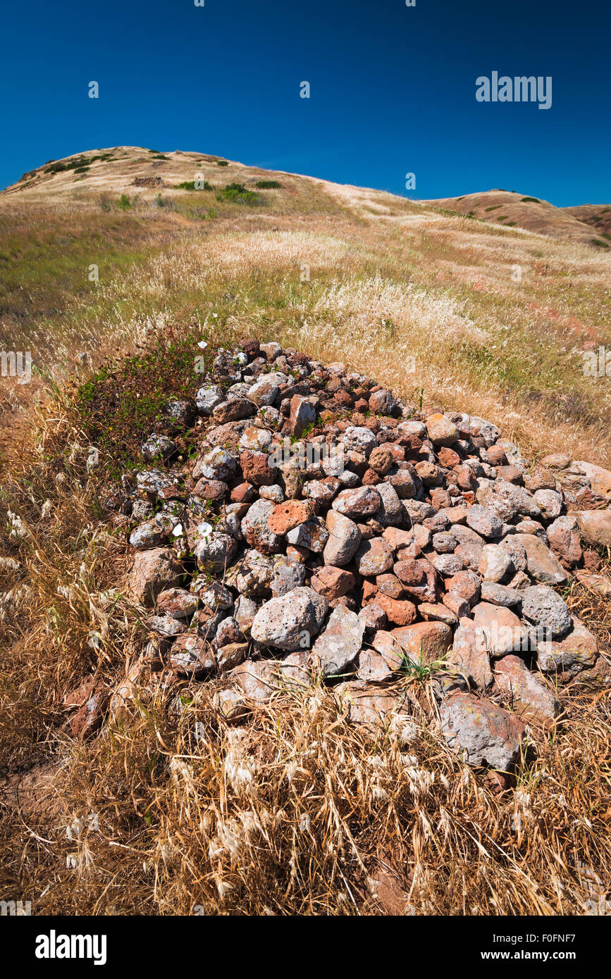 Chumash burial site, Santa Cruz Island, Channel Islands National Park ...
