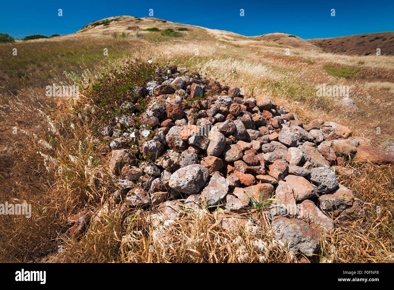 Chumash burial site, Santa Cruz Island, Channel Islands National Park ...