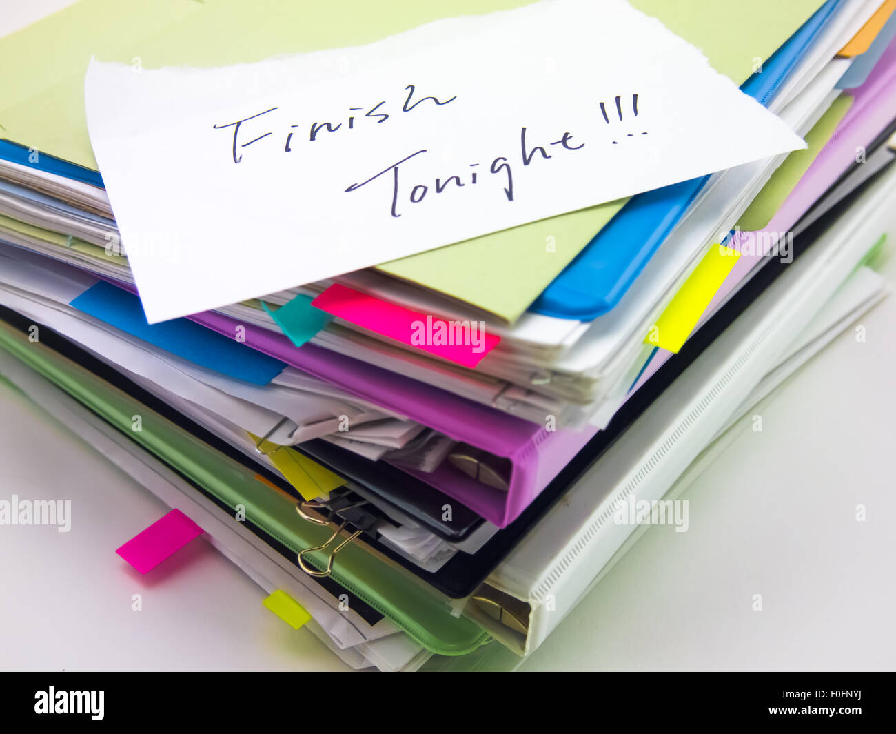 There is the huge pile of business documents on the desk Stock Photo ...