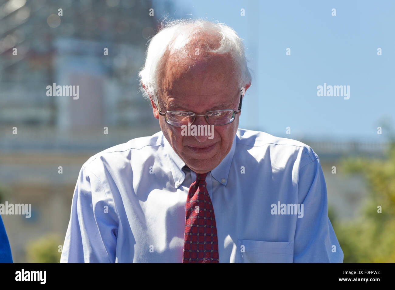 US Senator Bernie Sanders (I-VT) waiting to speak - Washington, DC USA ...