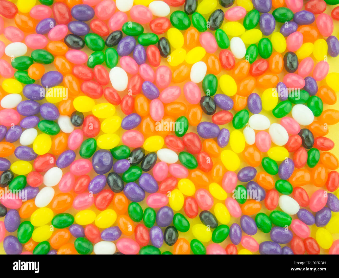 Frame and background made of colorful jelly beans Stock Photo - Alamy