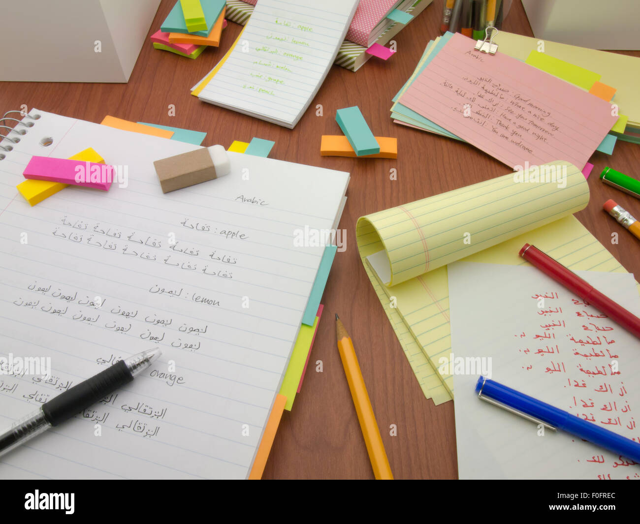 Writing new words again and again to learn new language Stock Photo - Alamy
