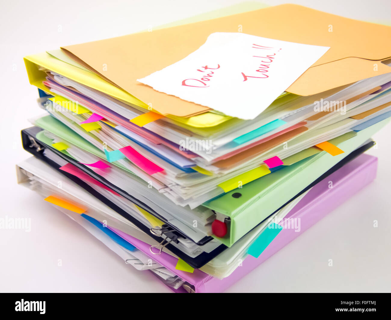 There is the huge pile of business documents on the desk Stock Photo ...