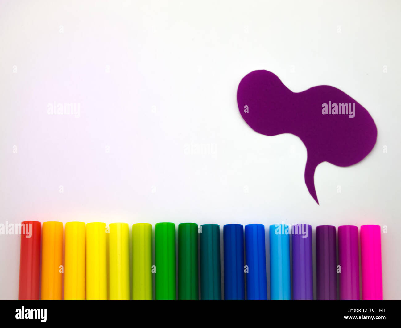 Colorful balloons and bubbles; you can write words on it Stock Photo ...